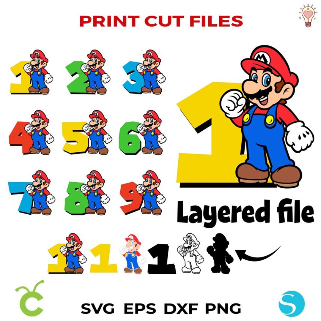 Gamer Svg Baby Birthday Numbers Png Print Gamer PNG Retro Game SVG ...