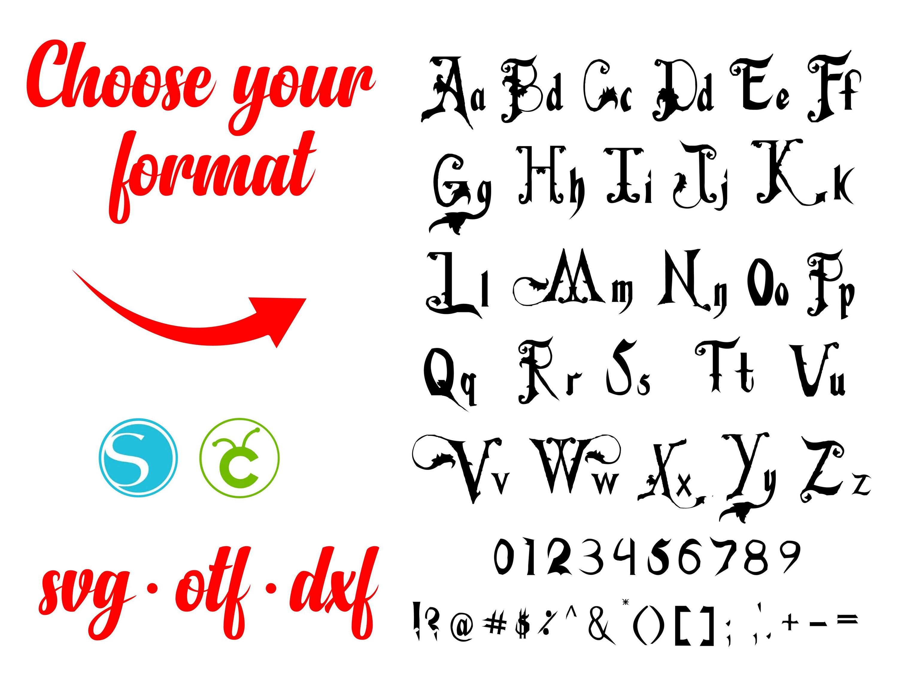 Addams Family Font SVG Wednesday Addams Letters Svg Cricut Wednesday ...