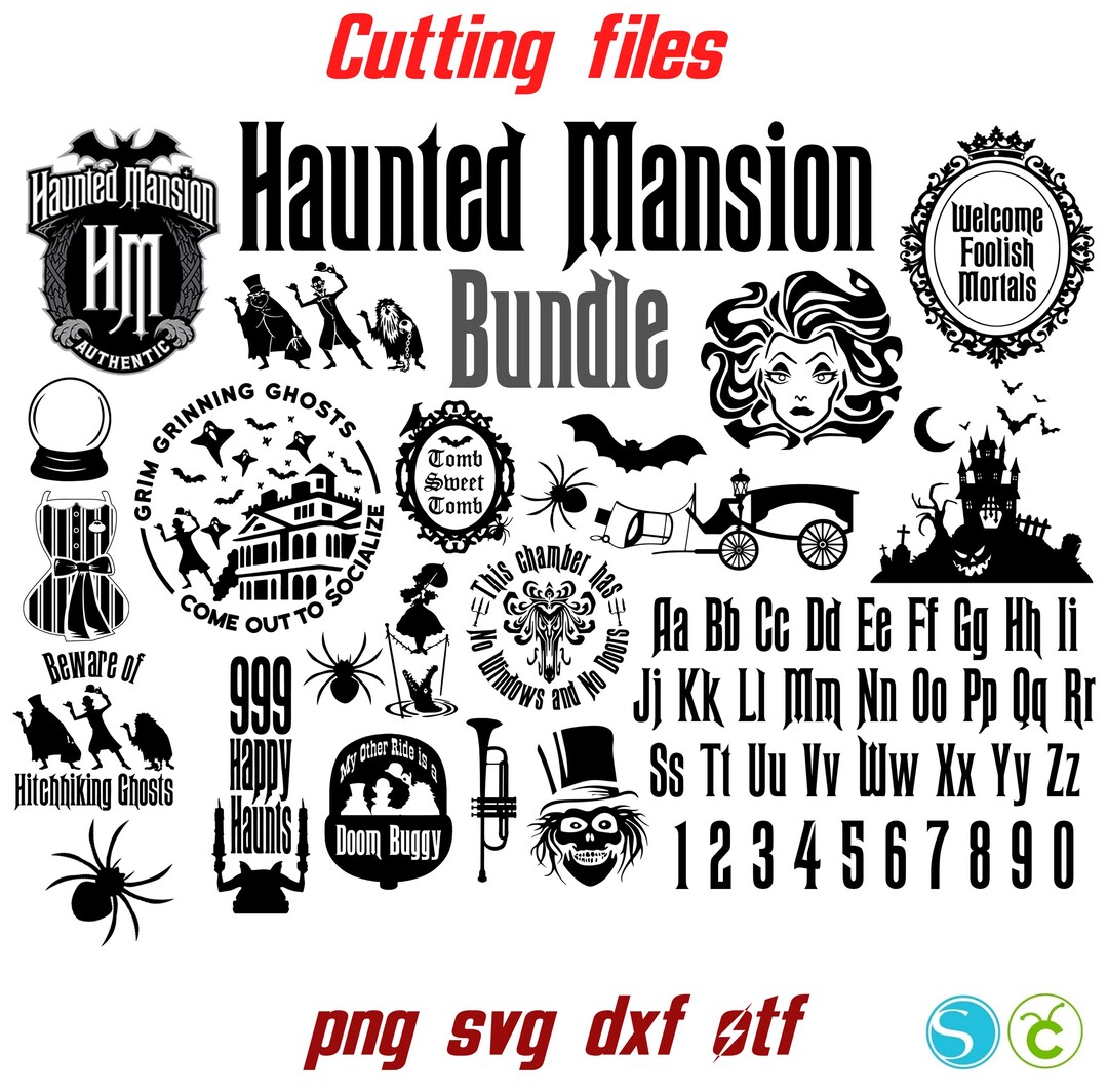 Haunted Bundle Svg, Haunted Font Otf, Haunted Letters Svg, Halloween ...