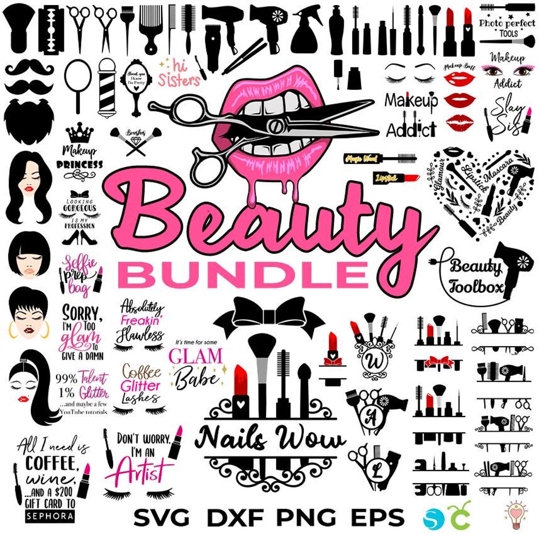 Beauty Salon Svg Bundle, Beauty Quotes Svg, Beauty Salon Png, Beauty ...
