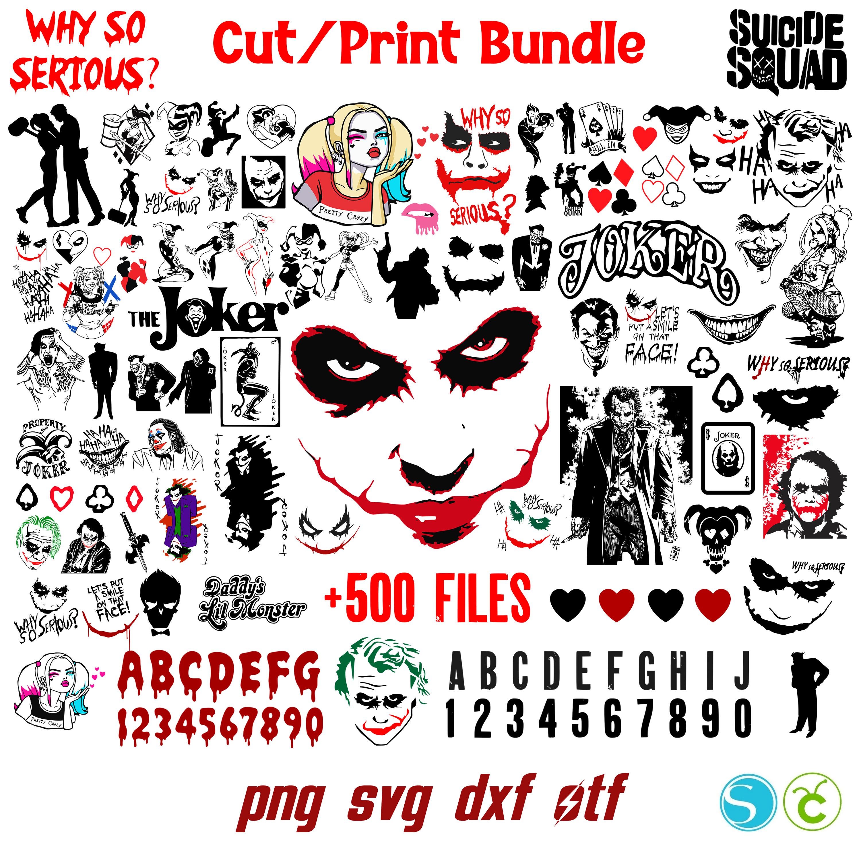 Horror SVG Bundle, Horror Letters Svg, Joker Font, Joker SVG Letters ...