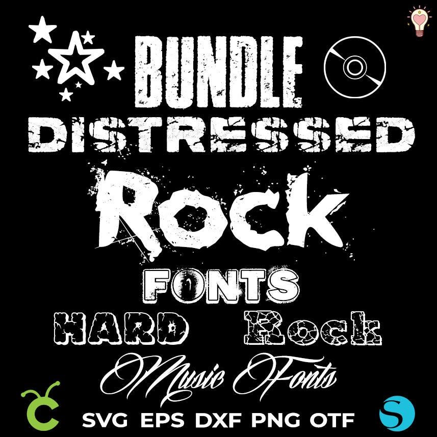 Rocks Font Bundle, Rock Letters SVG Cricut, Distressed Font Svg, Rock ...