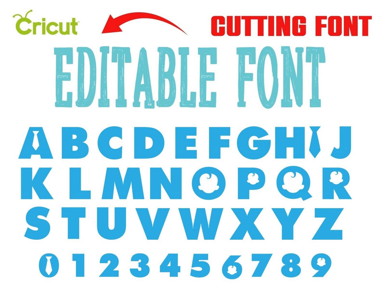 Baby Boy Font Otf Baby Font SVG Cricut Baby Svg Letters Boss Boy Baby ...