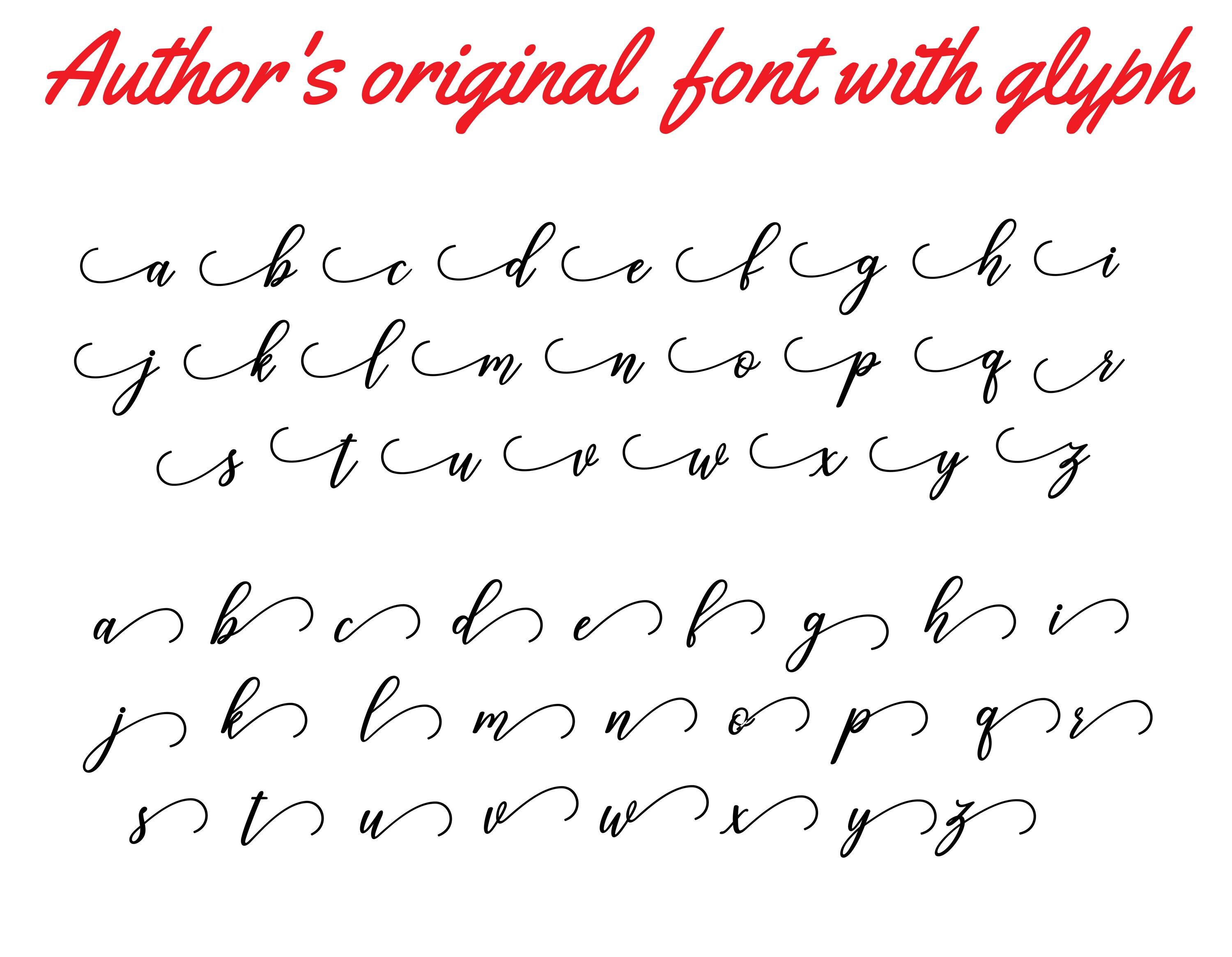 Full Premium Wedding Font With Tails, Birthday Font, Calligraphy Font ...