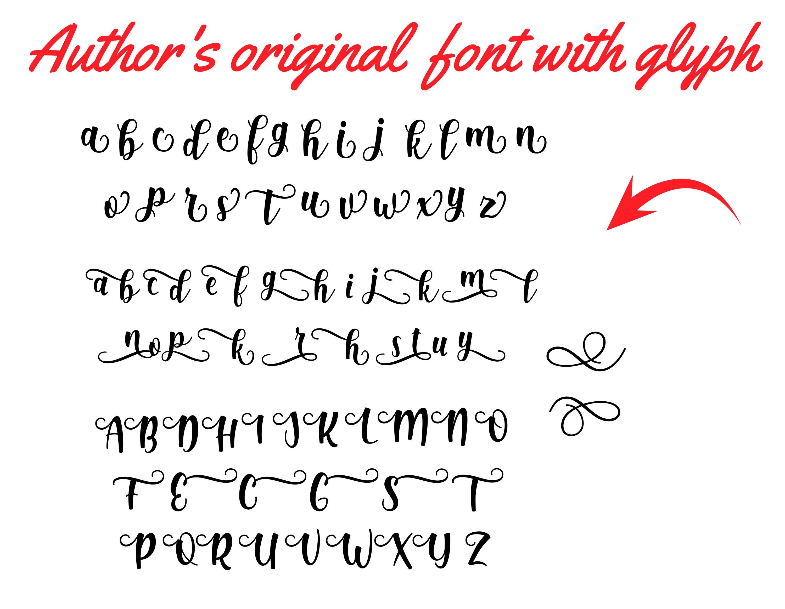 Premium Wedding Font, Calligraphy Font With Tails, Beauty Nail Cursive ...