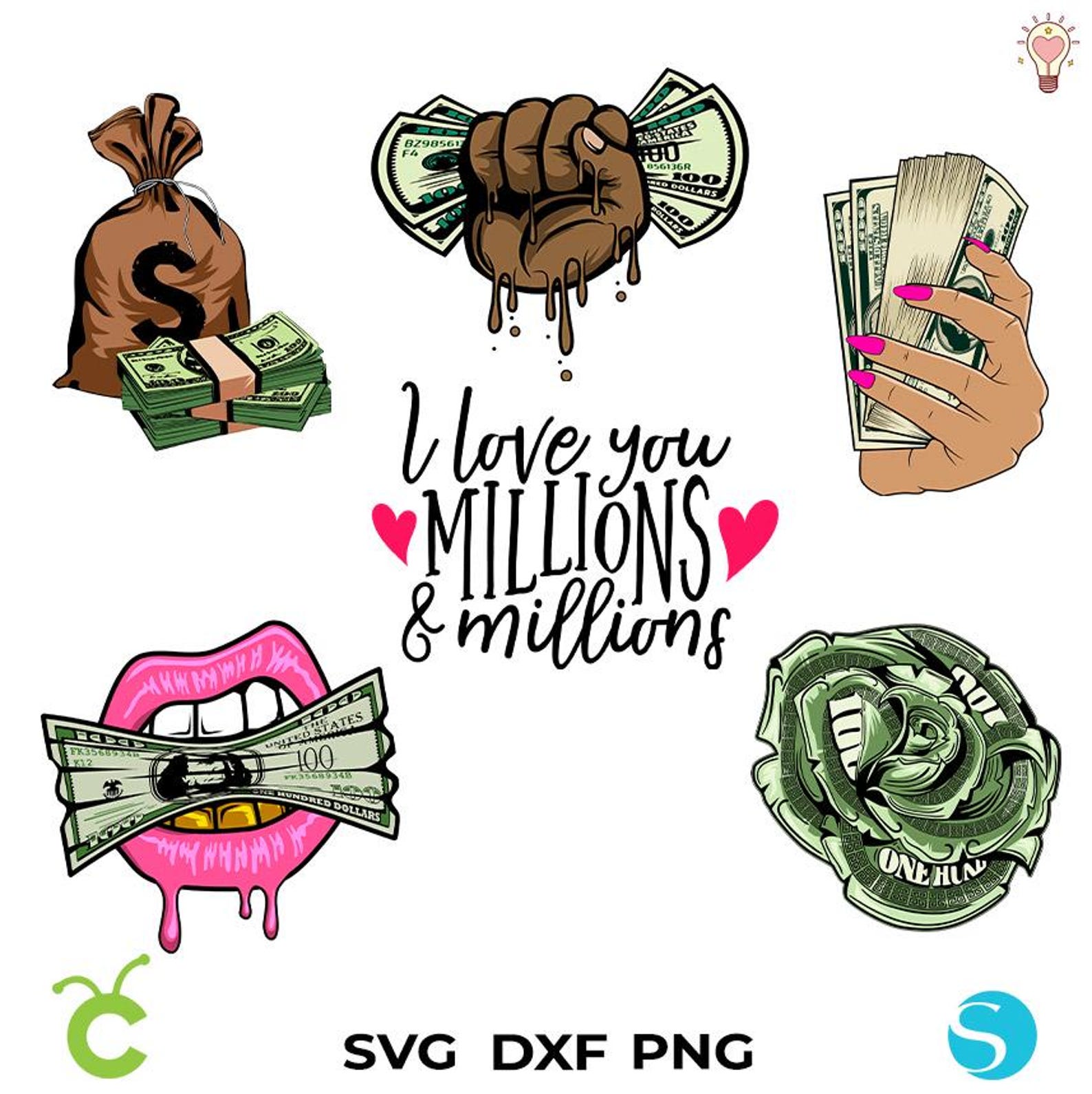 Money Svg Bundle, Cartoon Money Png, Money Clipart Png, Money Vector ...