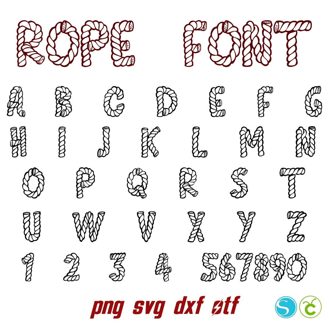 Handwriting Font OTF, Rope Font Svg Cowboy Svg Letters Western Font OTF ...