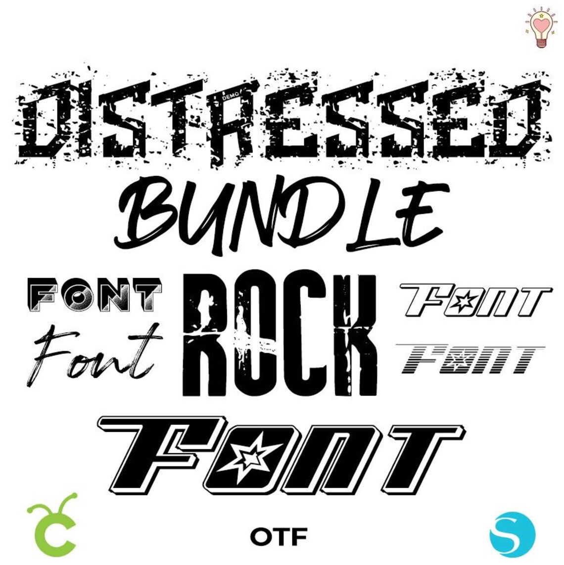 Rocks Fonts Bundle, Rock Font Cricut, Distressed Font Otf, Rocks Font ...