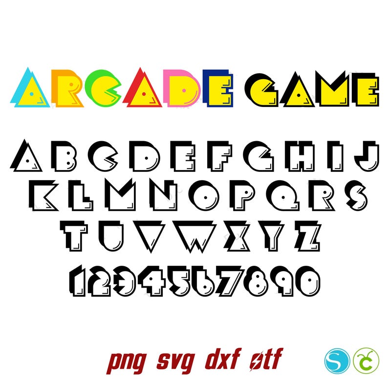 Arcade Gamer Font Svg Bundle, Gamer Font Svg, Arcade Gamer Letters ...