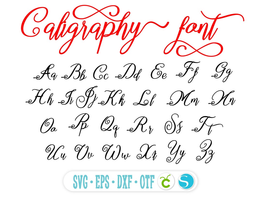 Calligraphy Font, Valentine’s Font OTF, Calligraphy Letters Svg ...