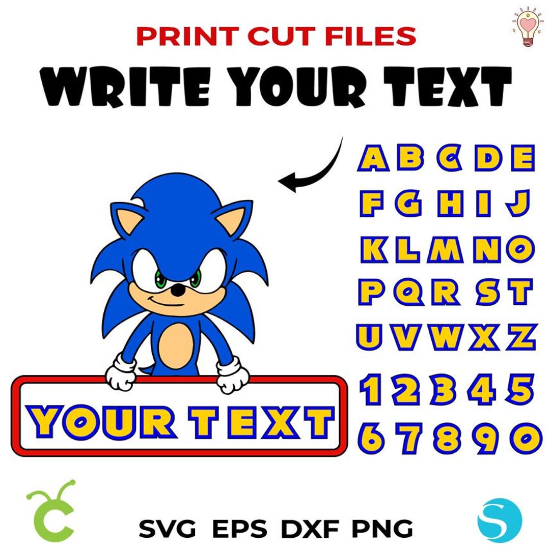 Sonic SVG, Sonic Birthday Banner Svg, Sonic Letters Svg Layered Sonic ...