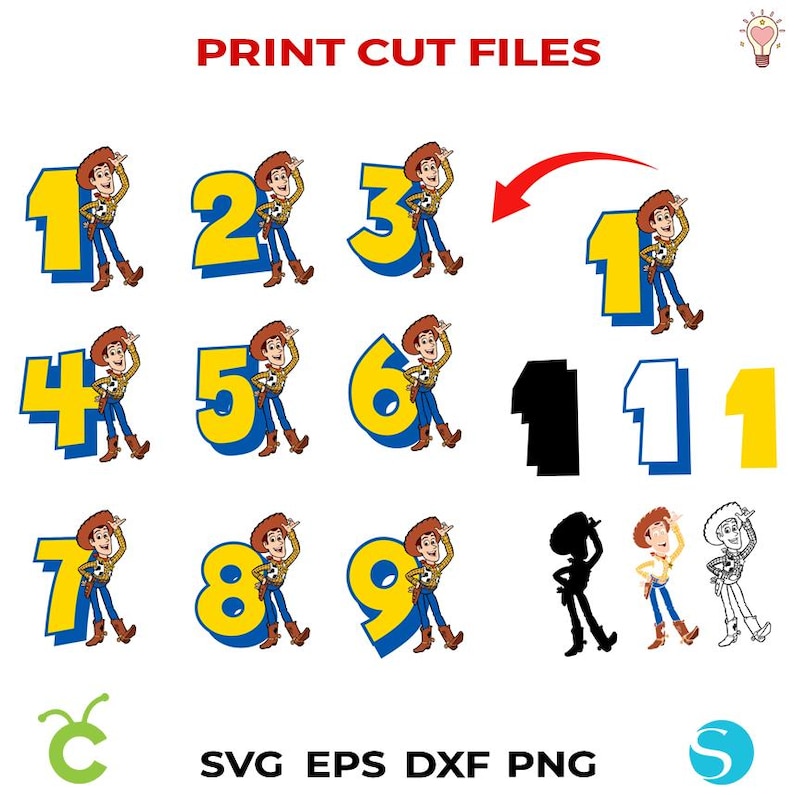 Toy Story Svg, Toy Story Birthday Numbers Svg Cricut Toy Story Birthday ...