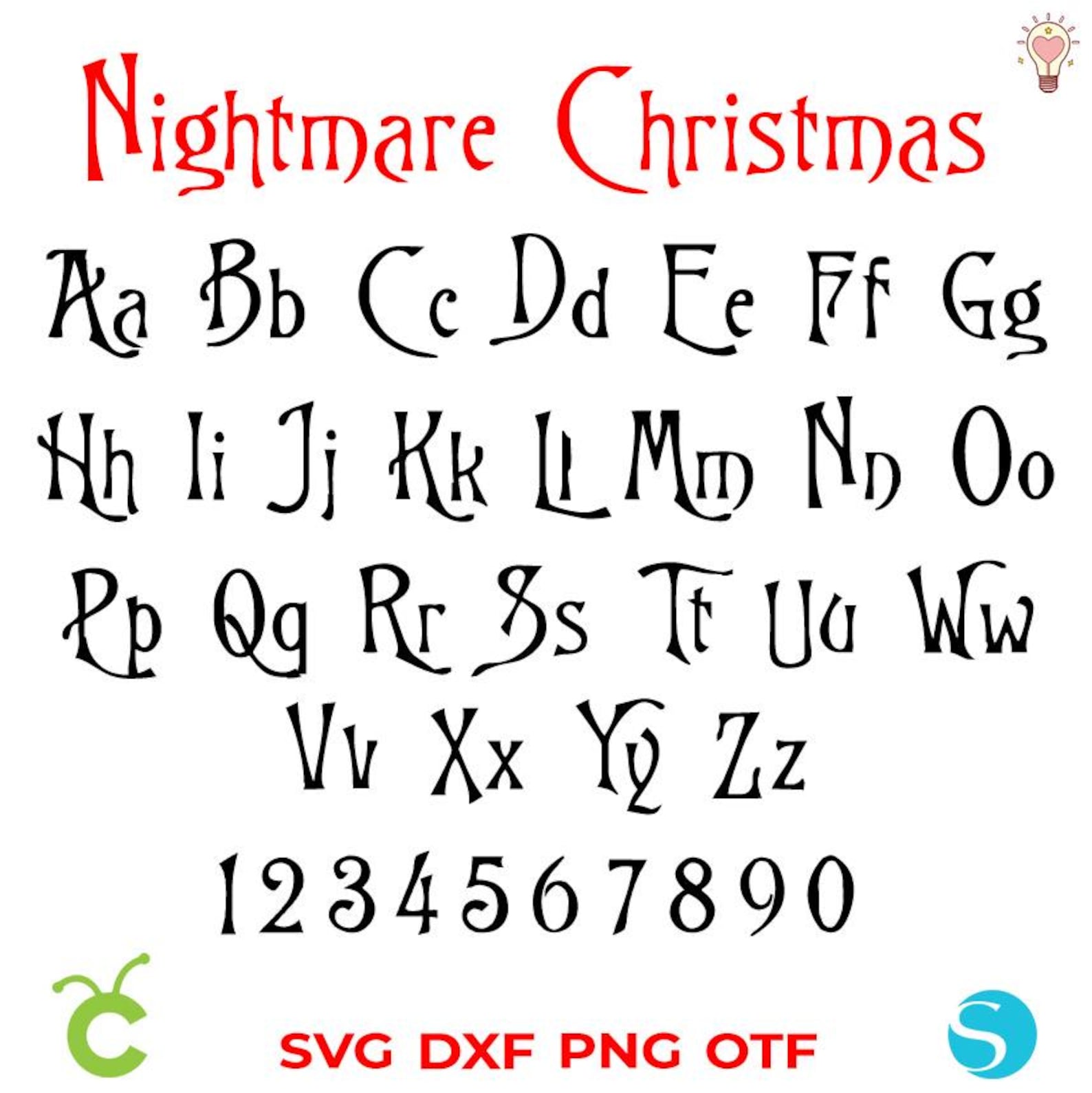 Christmas Svg Bundle, Nightmare Before Svg, Nightmare Svg Clipart ...