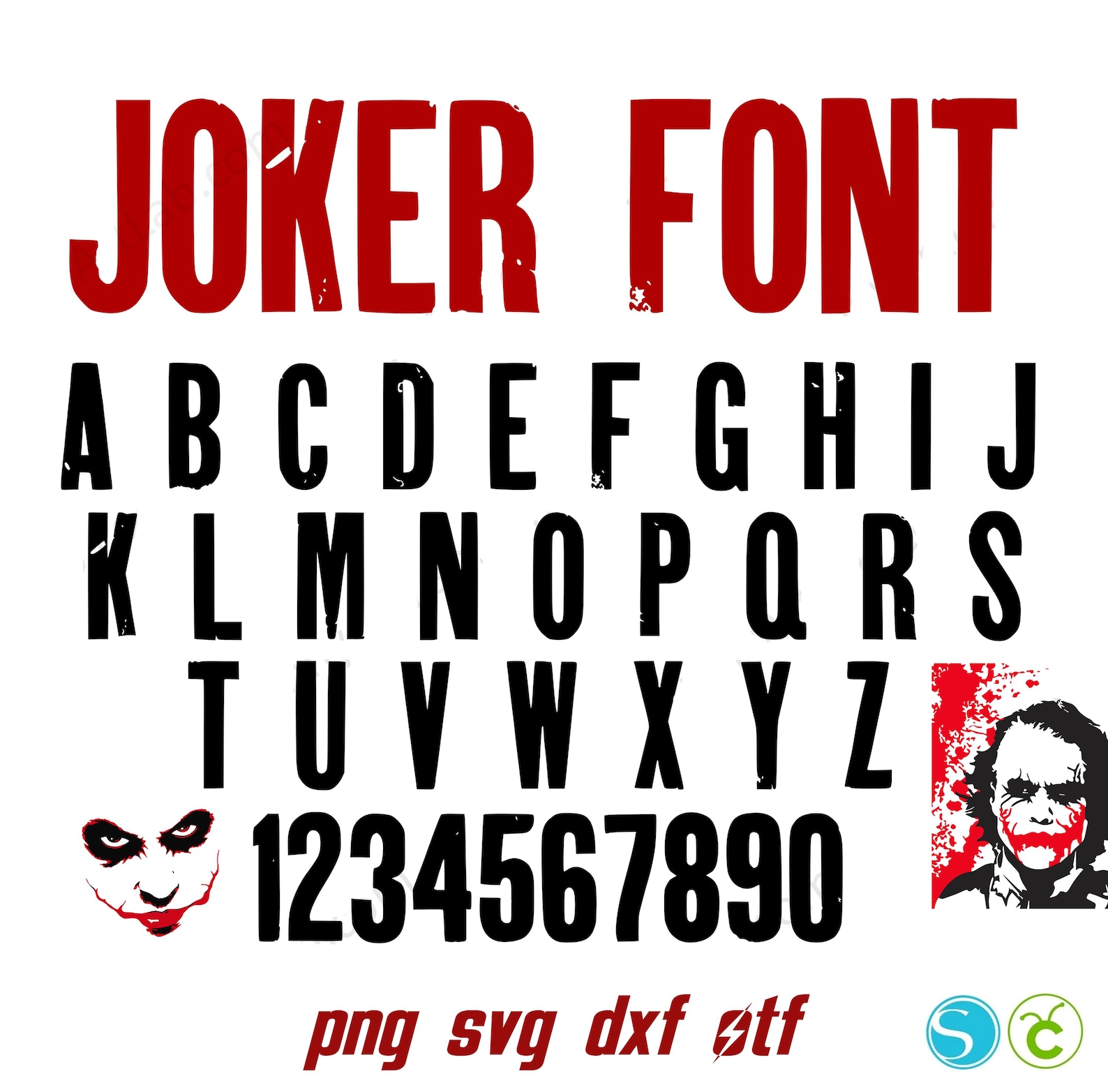 Horror SVG Bundle, Horror Letters Svg, Joker Font, Joker SVG Letters ...
