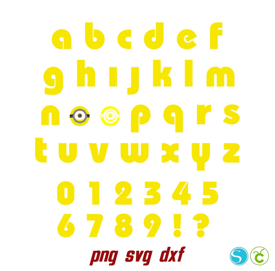Fan Art Minions Letters Svg Cricut Minions Shirt Diy SVG Minions Font ...
