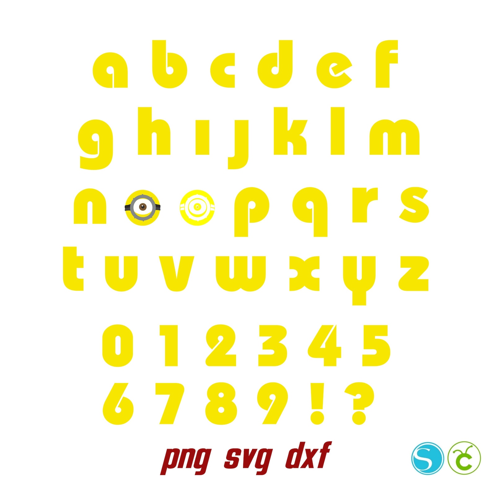 Fan Art Minions Letters Svg Cricut Minions Shirt Diy SVG Minions Font ...