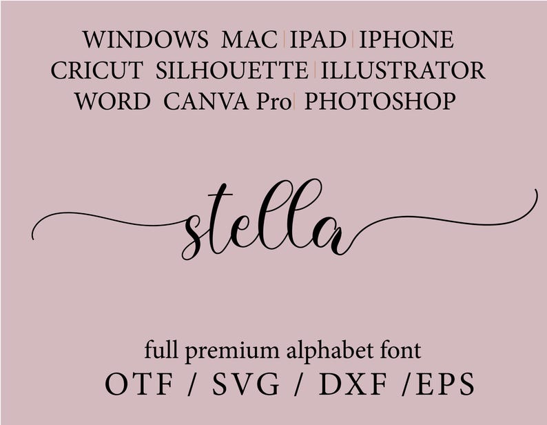Calligraphy Font With Tails Wedding Font Svg Cursive Font Calligraphy ...