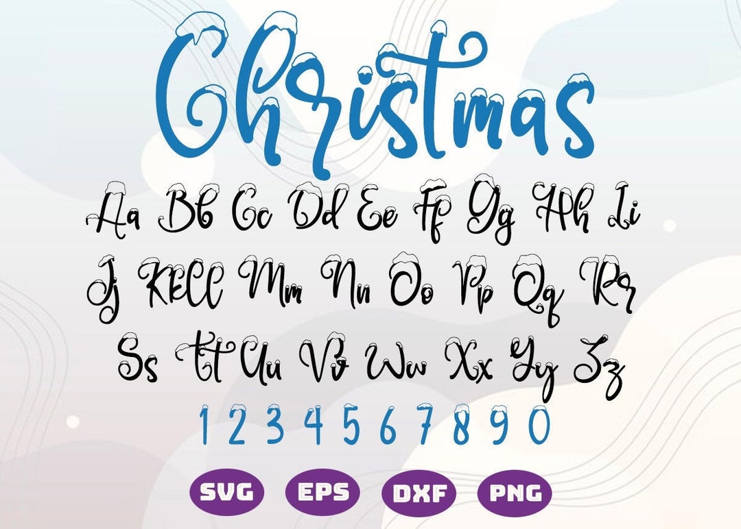 Christmas Snow Svg Font Christmas Alphabet Merry Christmas Letters SVG ...