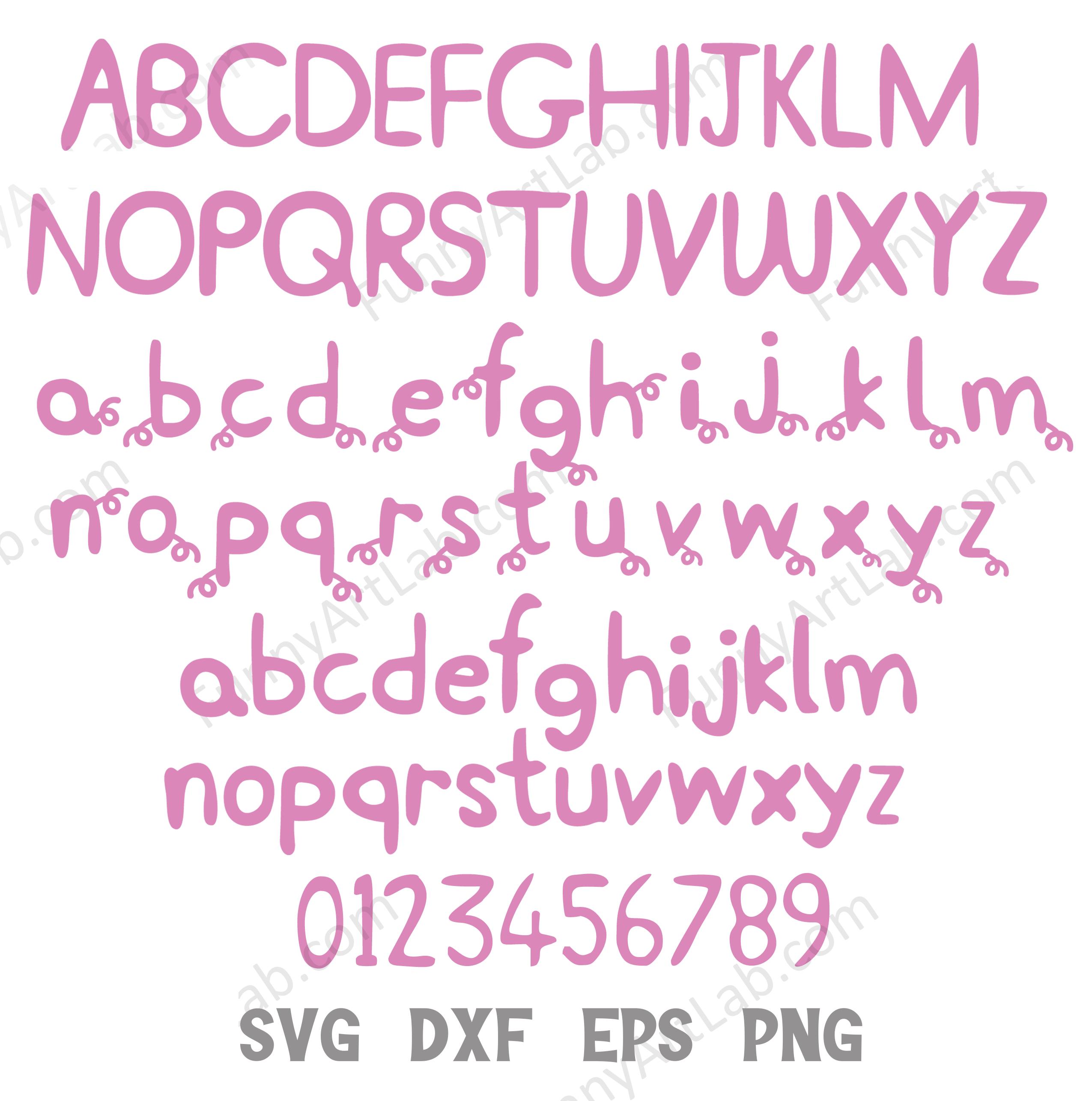 Baby Personalized Svg, Baby Letters Svg, Baby Font, Birthday Letters ...