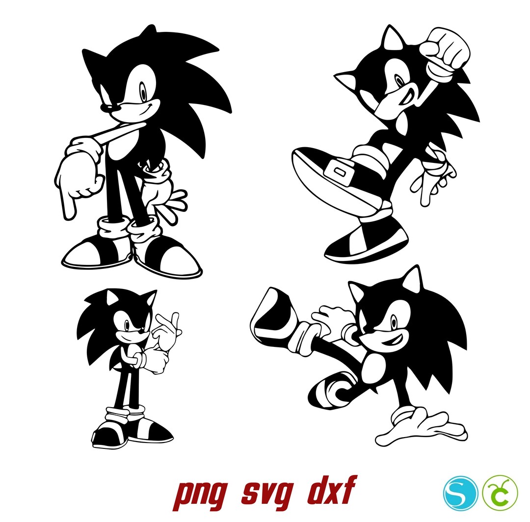 Sonic Svg Bundle, Sonic Cricut Vector Sonic Clipart SVG Vector File for ...
