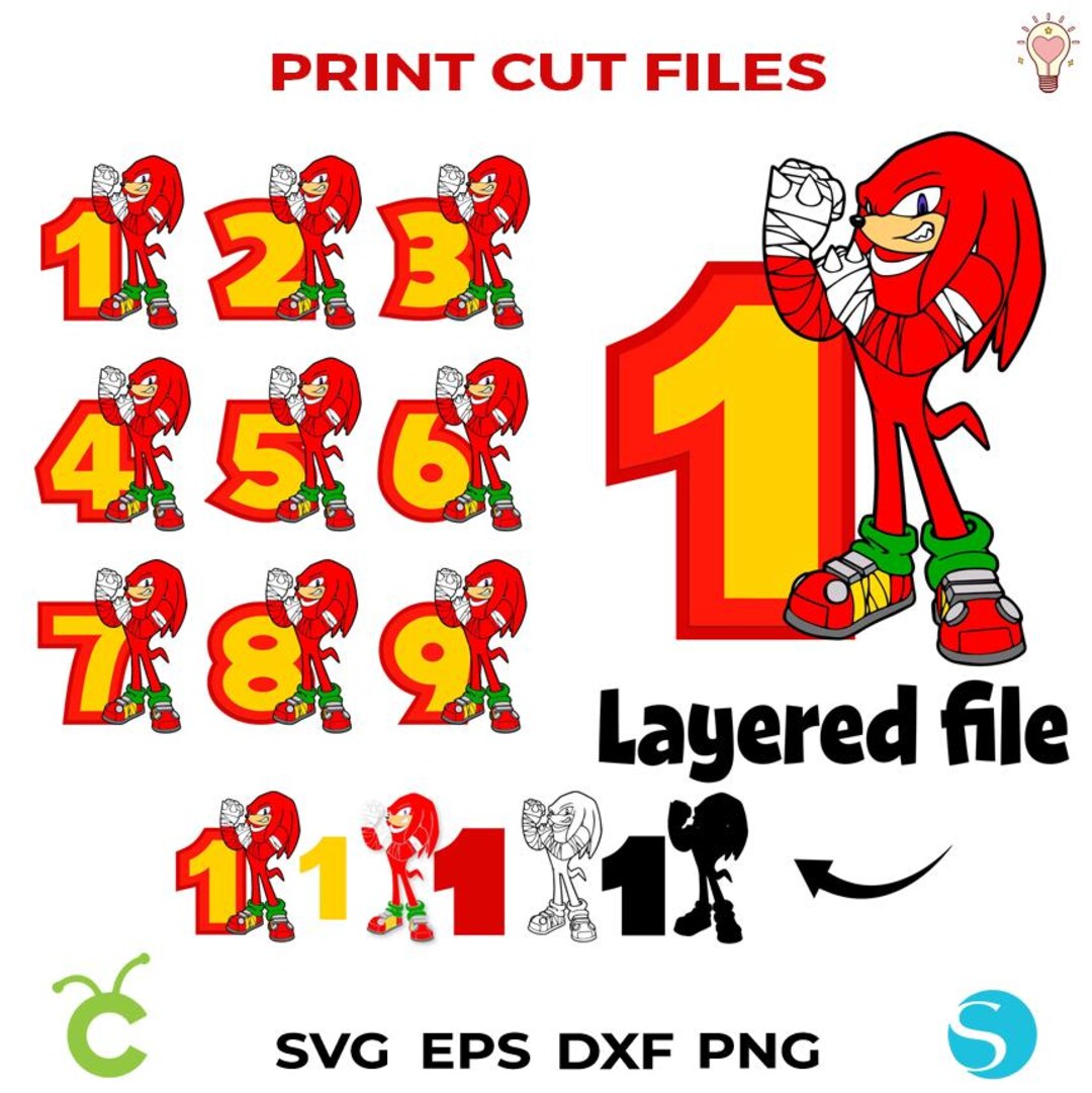 Sonic Svg, Birthday Numbers PNG Print, Sonic PNG Numbers SVG Layered ...