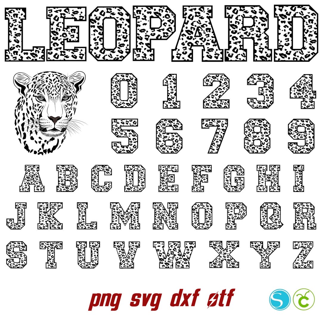 Leopard Font OTF, Leopard Svg Letters, Sport Font Cricut, Sport Letters ...
