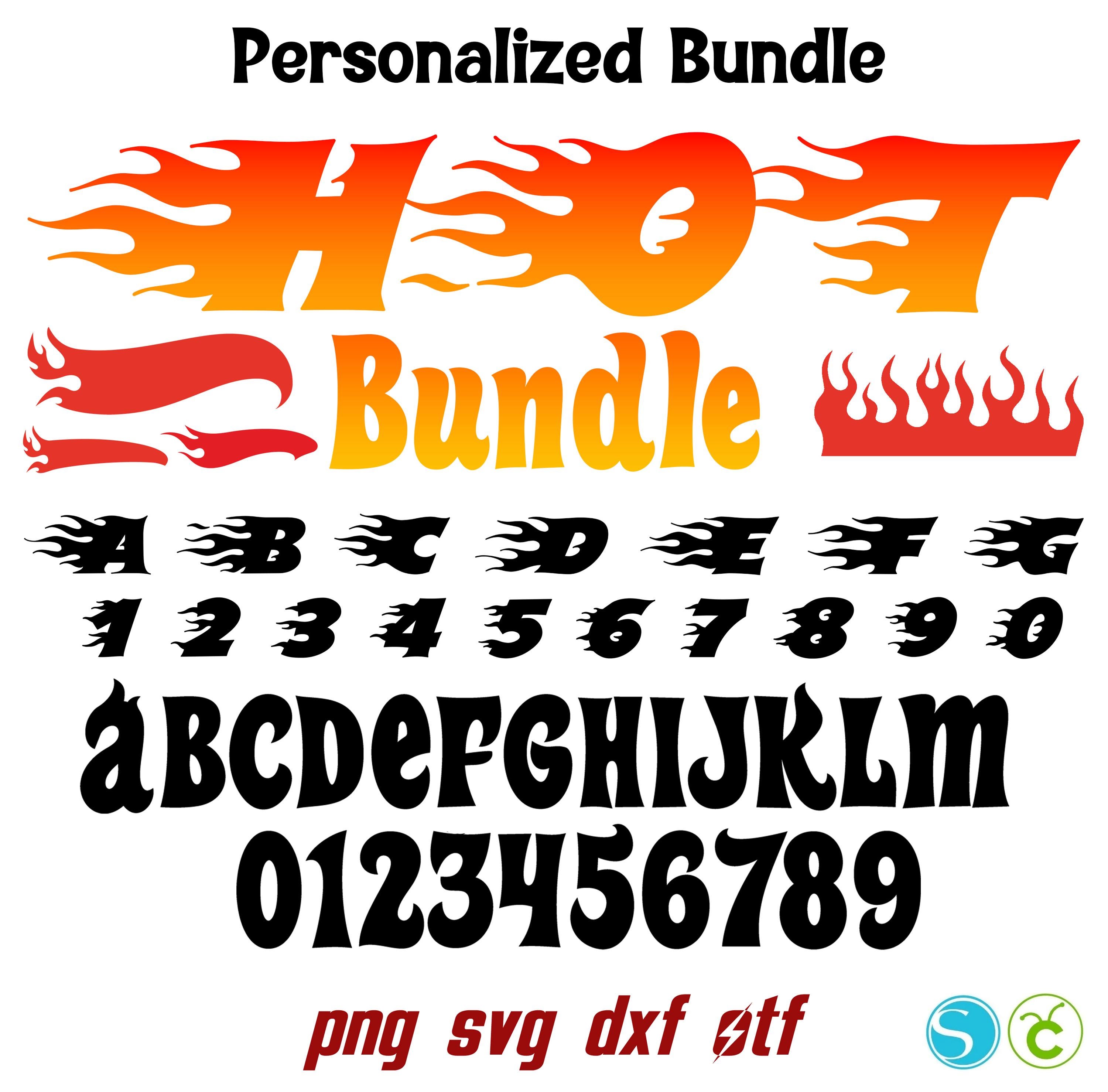 Fire Font Set, Flame Font, Hot Truck Font Svg, Cars Letters SVG Cricut ...