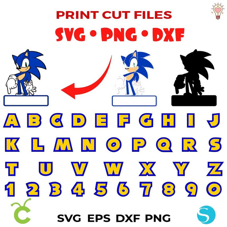 Sonic SVG Letters PNG, Sonic Letters Svg Layered, Sonic Shirt Png Sonic ...