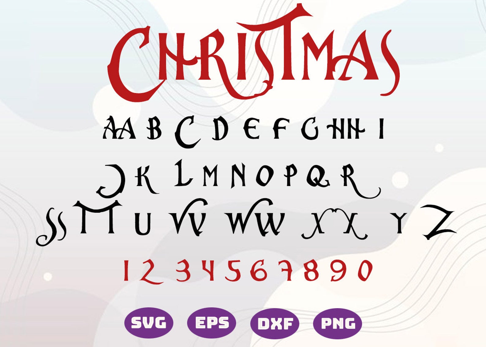 Christmas Font Svg Santa Font Merry Christmas Letters SVG Christmas ...