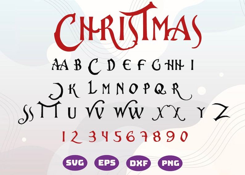 Christmas Font Svg Santa Font Merry Christmas Letters SVG Christmas ...