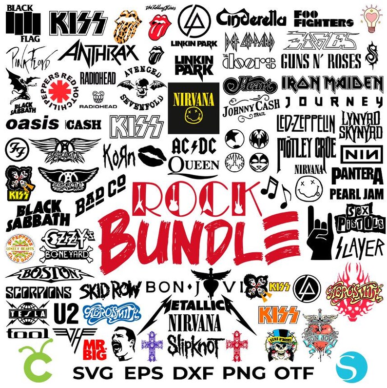 Rocker SVG Bundle, Rock Letters SVG Cricut, Rock Png, Rock Font Otf ...