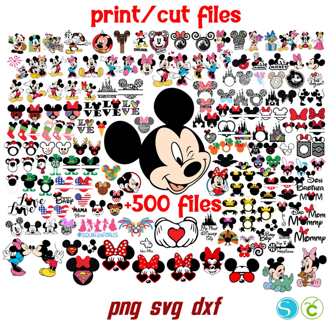 Mouse Bundle Svg Png, Mouse SVG Cricut, Mouse PNG Print, Mickey Svg Png ...