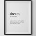 Dream Word Definition Print - Winnie the Pooh Inspirational Quote Art ...
