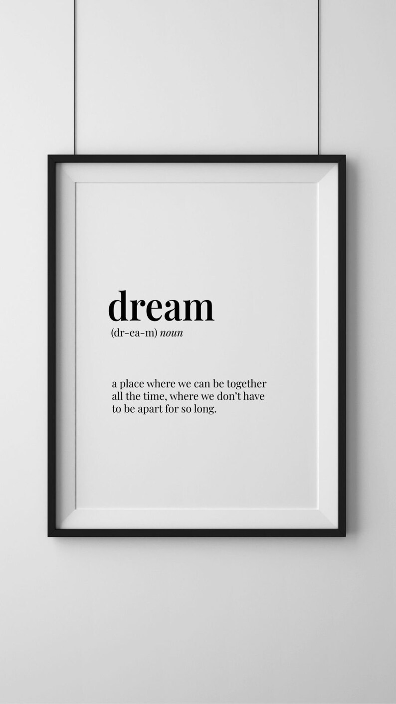 Dream Word Definition Print - Winnie the Pooh Inspirational Quote Art ...