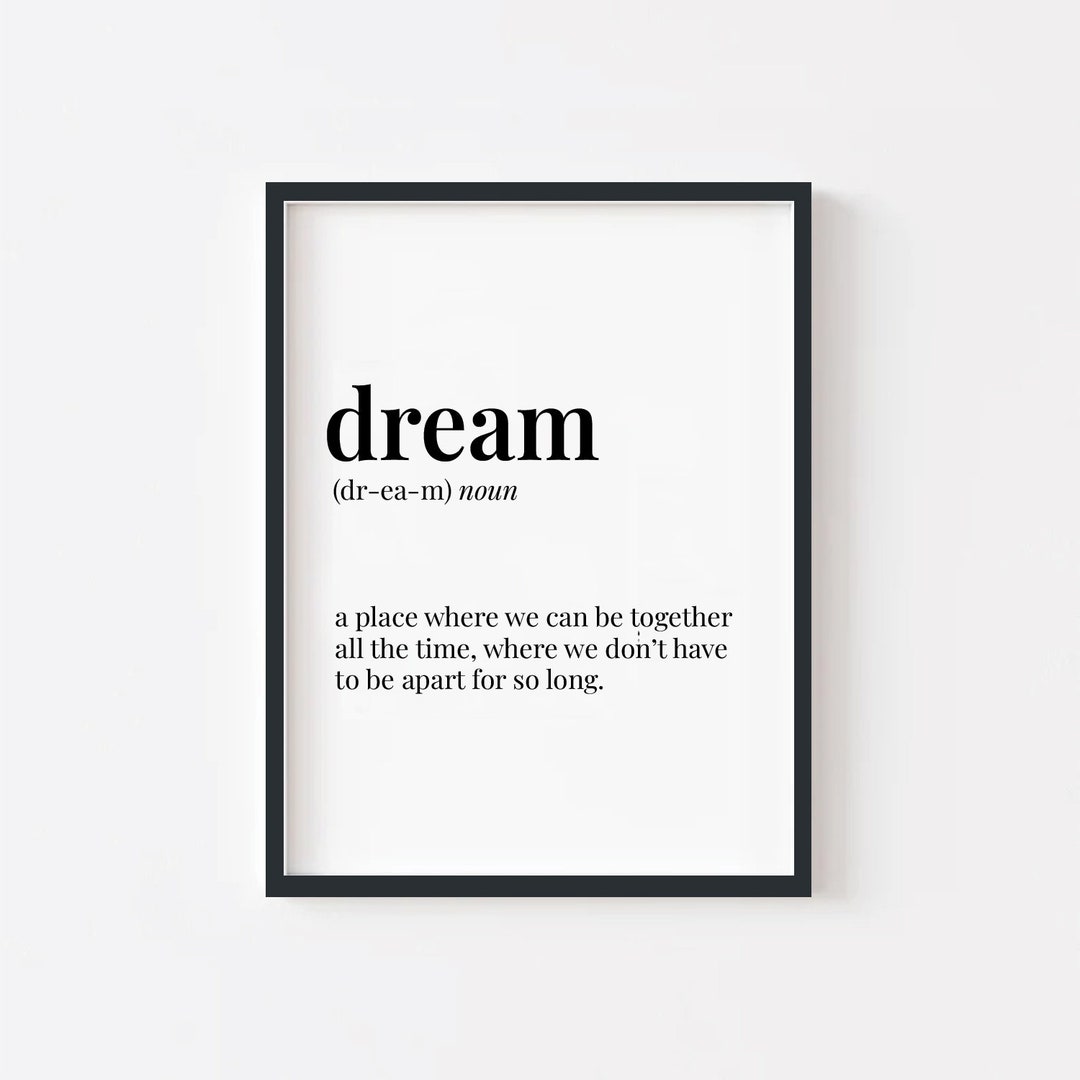 Dream Word Definition Print - Winnie the Pooh Inspirational Quote Art ...