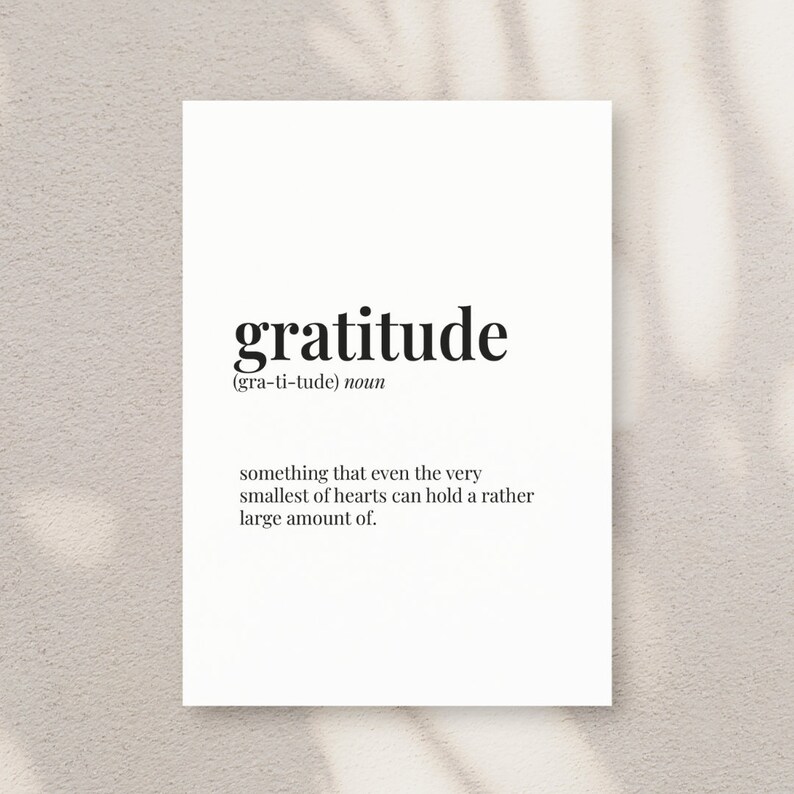 Gratitude Word Definition Print - Winnie the Pooh Inspirational Quote ...