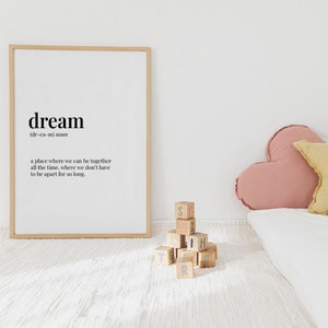 Dream Word Definition Print - Winnie the Pooh Inspirational Quote Art ...