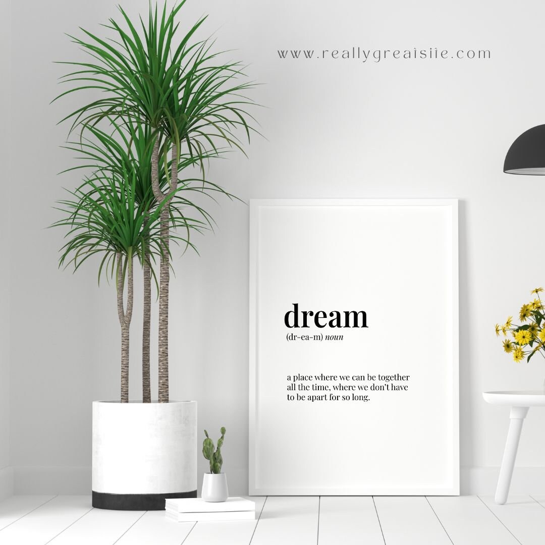 Dream Word Definition Print - Winnie the Pooh Inspirational Quote Art ...
