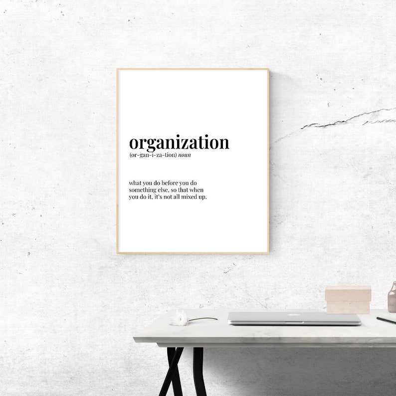 Organization Word Definition Print Winnie the Pooh - Etsy