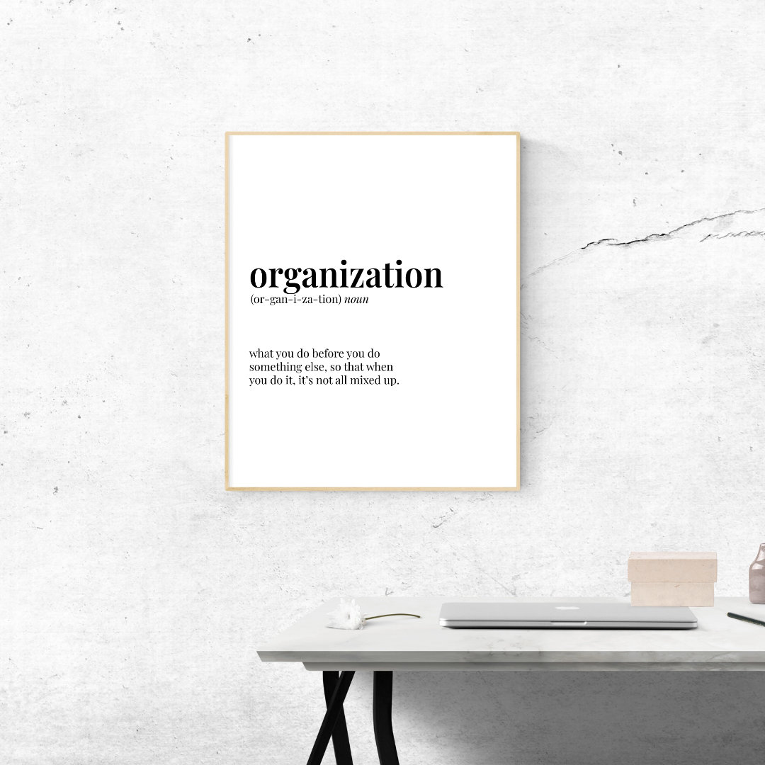 Organization Word Definition Print Winnie the Pooh - Etsy