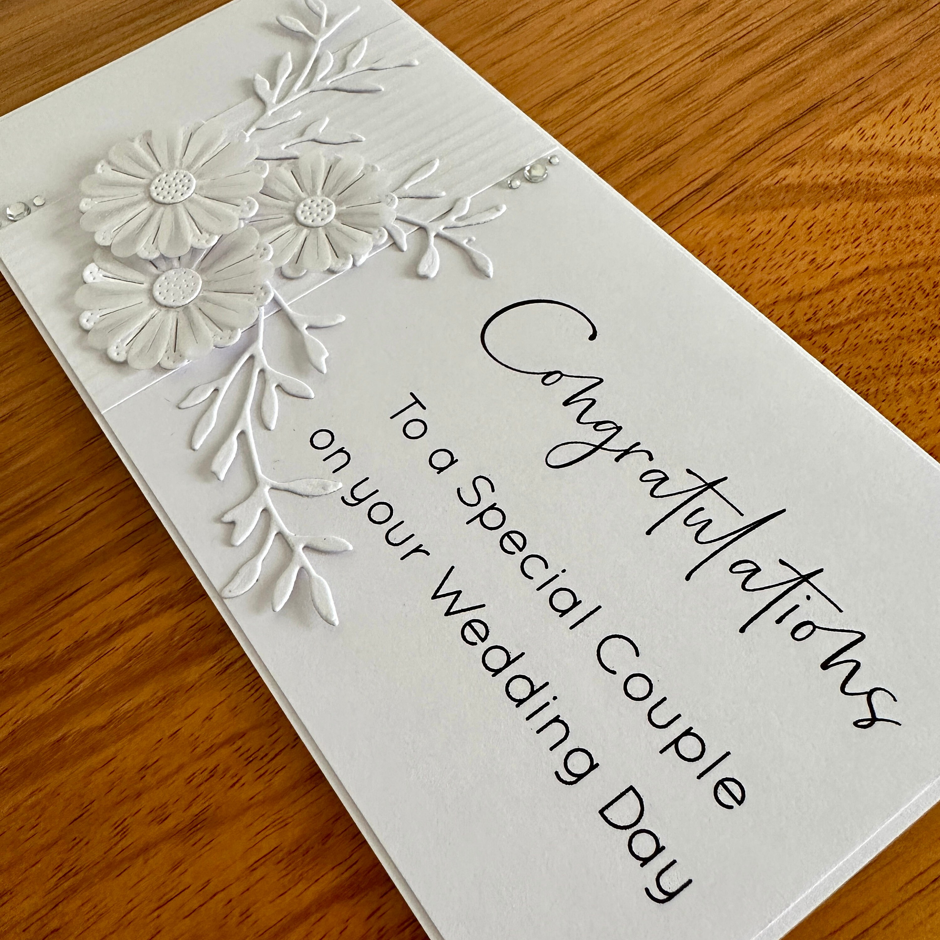 Personalised Wedding Money Card, Handmade Cash Gift Wallet Card, White ...