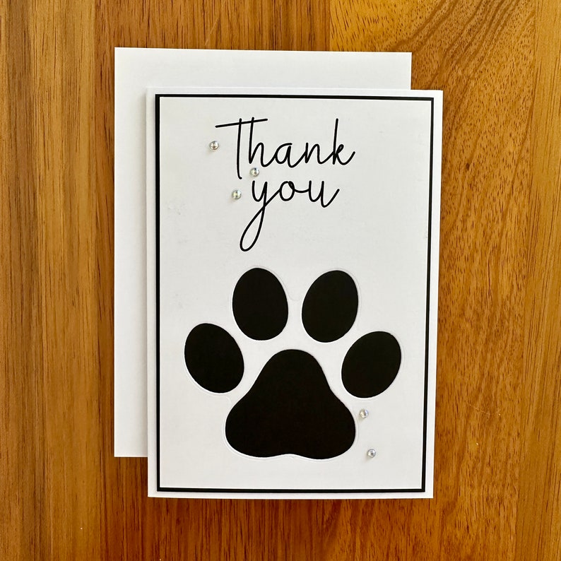 Pet Thank You, Handmade Thank You Card, for Vet Dog Walker Pet Sitter ...