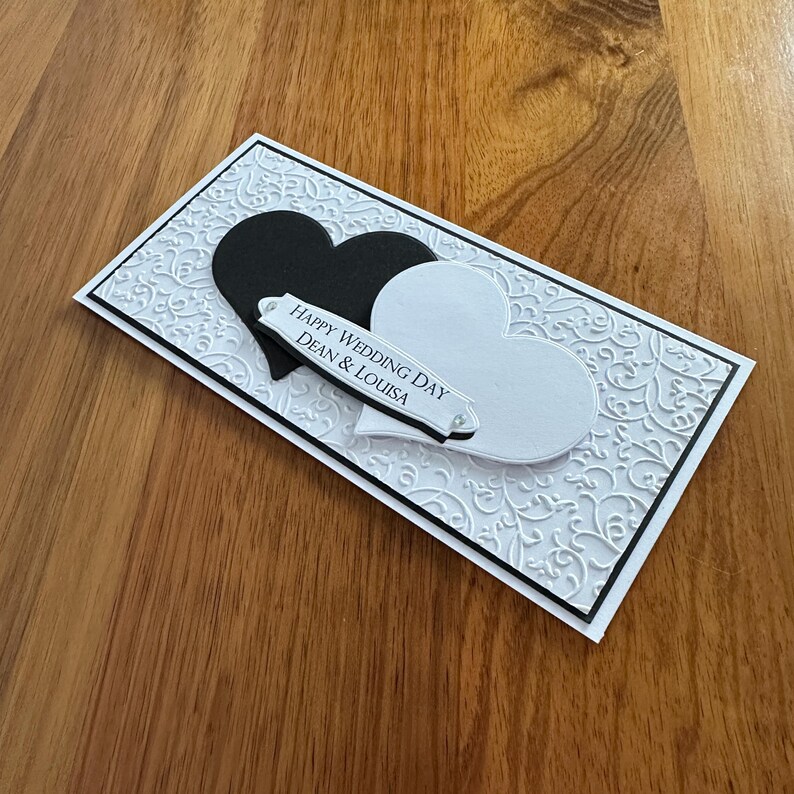 Personalised Wedding Money Card, Handmade Cash Gift Wallet Card, Non ...