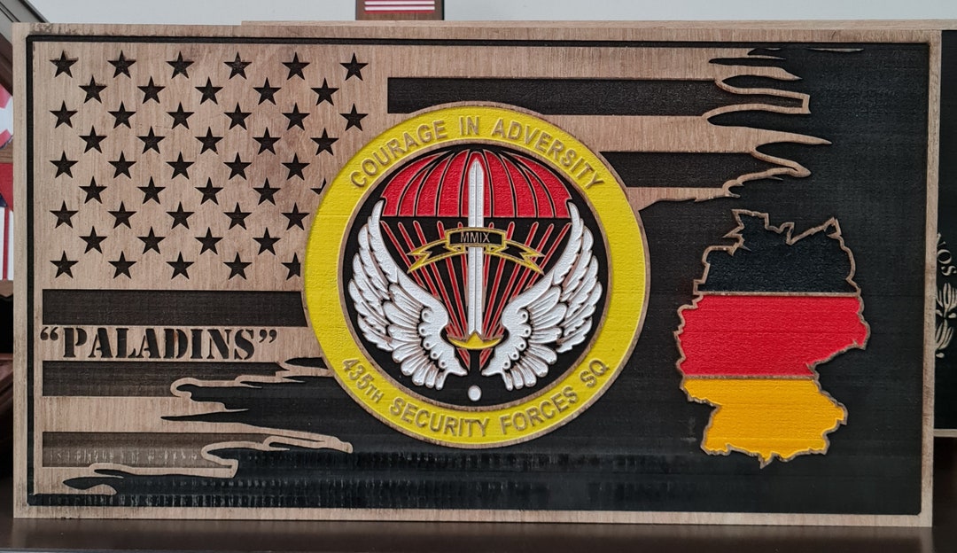 435th Security Forces Sq Logo on Wood,16''x9'' to Hang on Wall. - Etsy