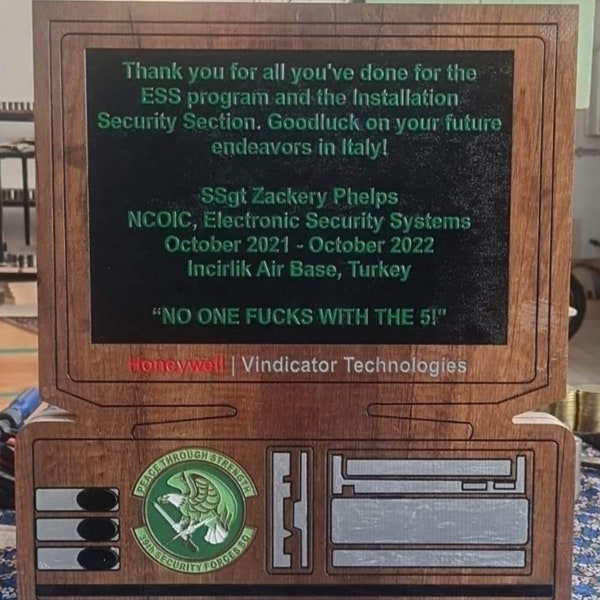 Wooden Airforce Plaque - Etsy