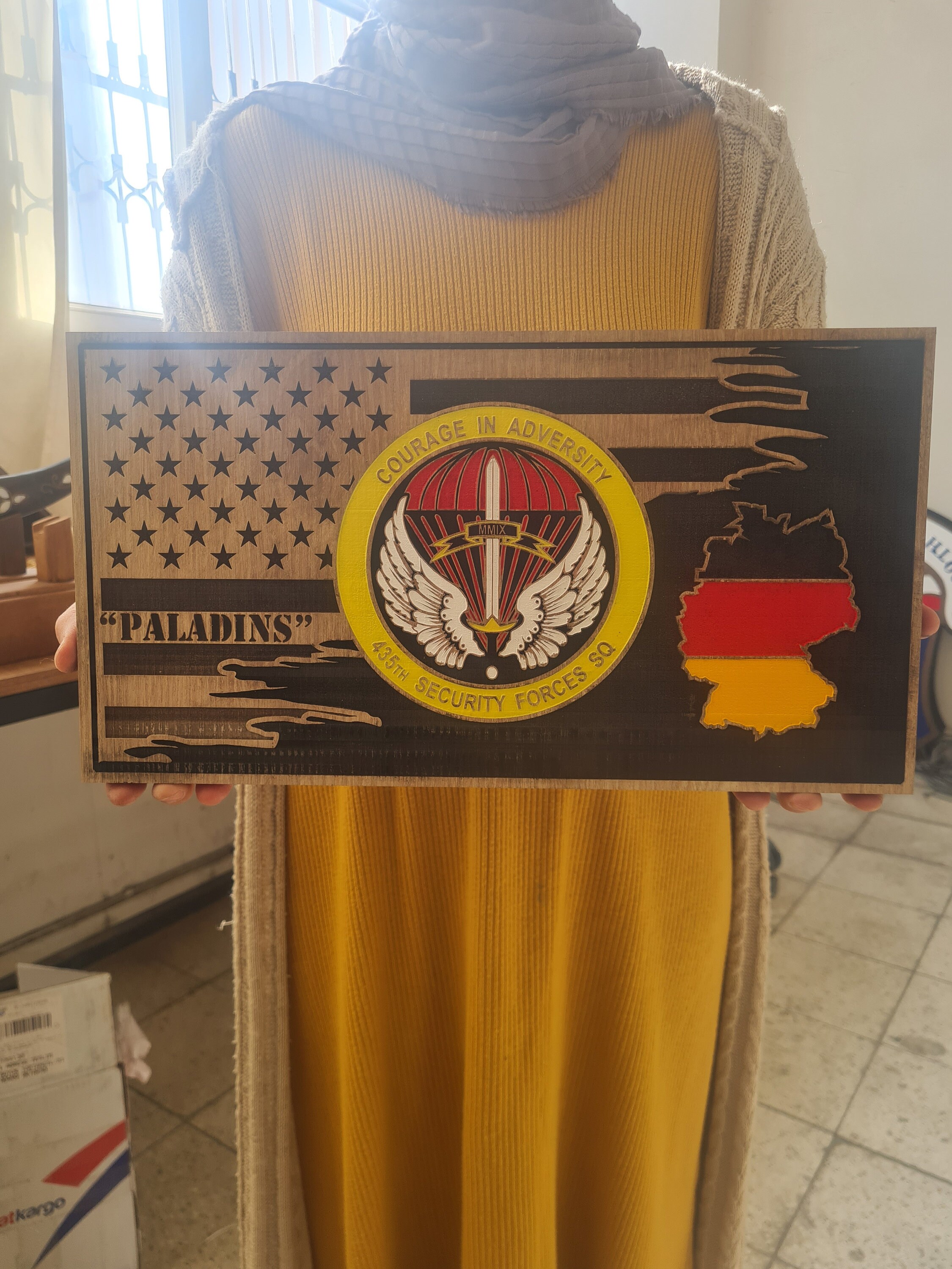 435th Security Forces Sq Logo on Wood,16''x9'' to Hang on Wall. - Etsy