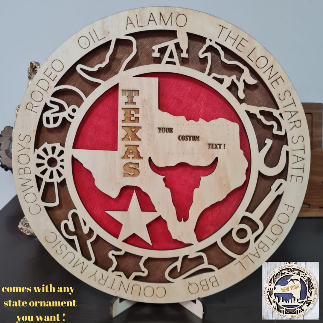 Texas Wall Art Plywood, Personalized Playwood Plaques, Personalized ...