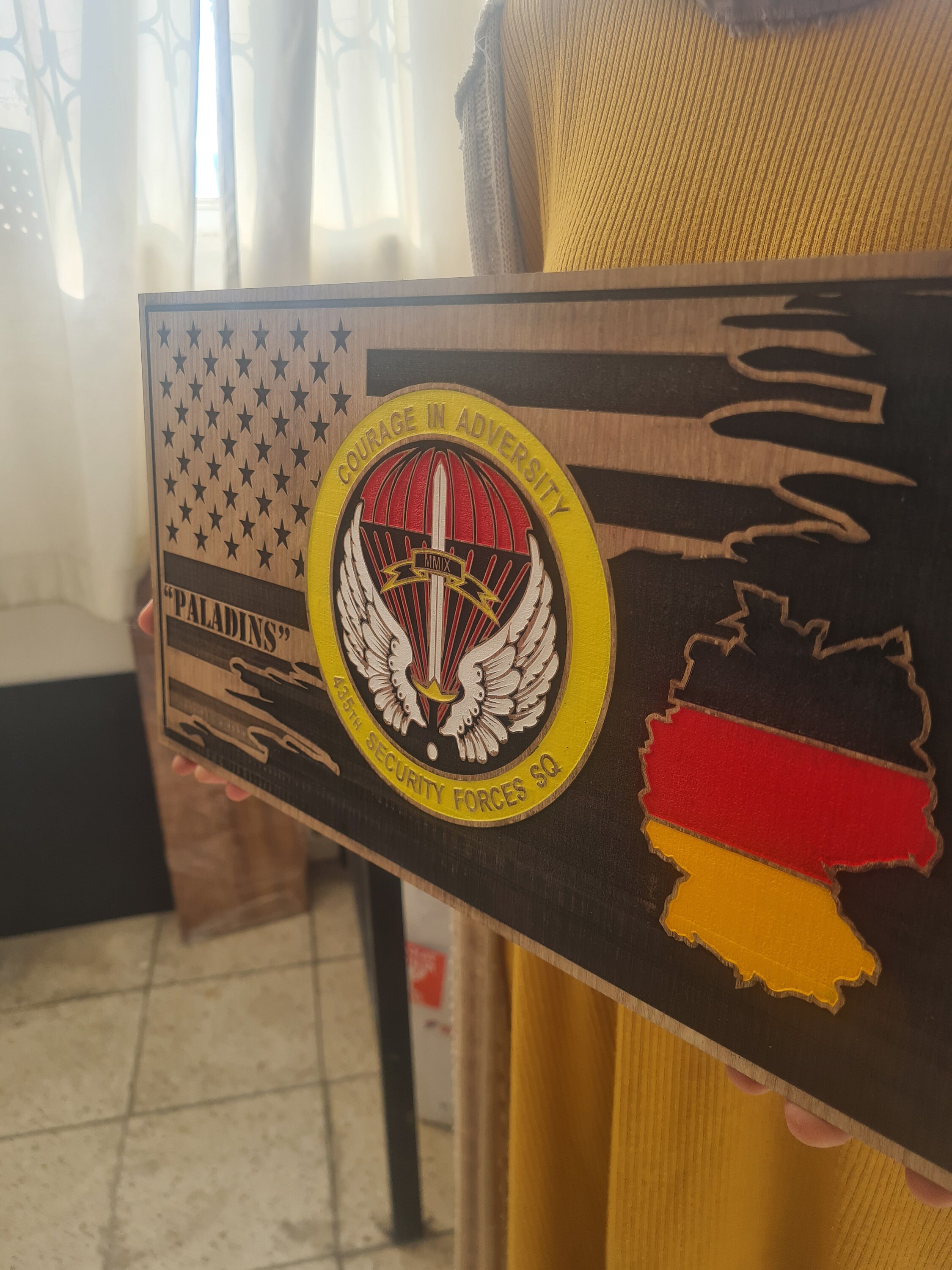 435th Security Forces Sq Logo on Wood16''x9'' - Etsy