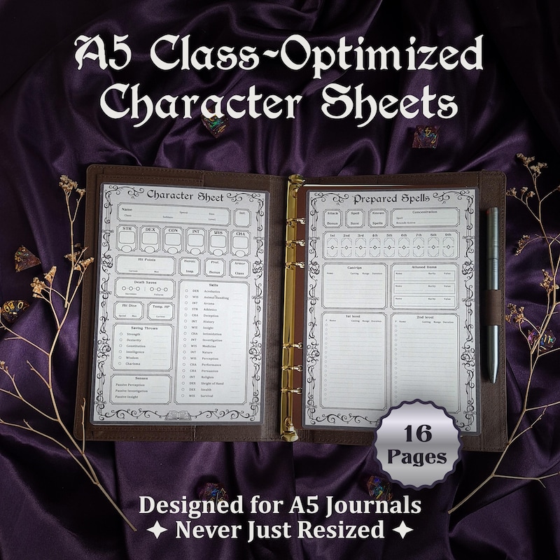 Dnd 5e 2024 character sheet fillable pdf - Etsy Italia