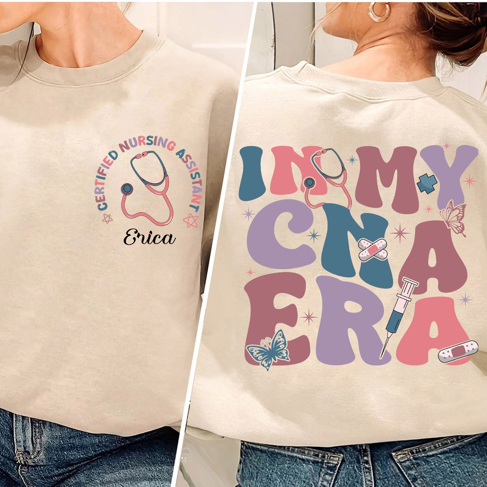 Personalized in My CNA Era Nurse Shirt,certified Nursing Assistant ...
